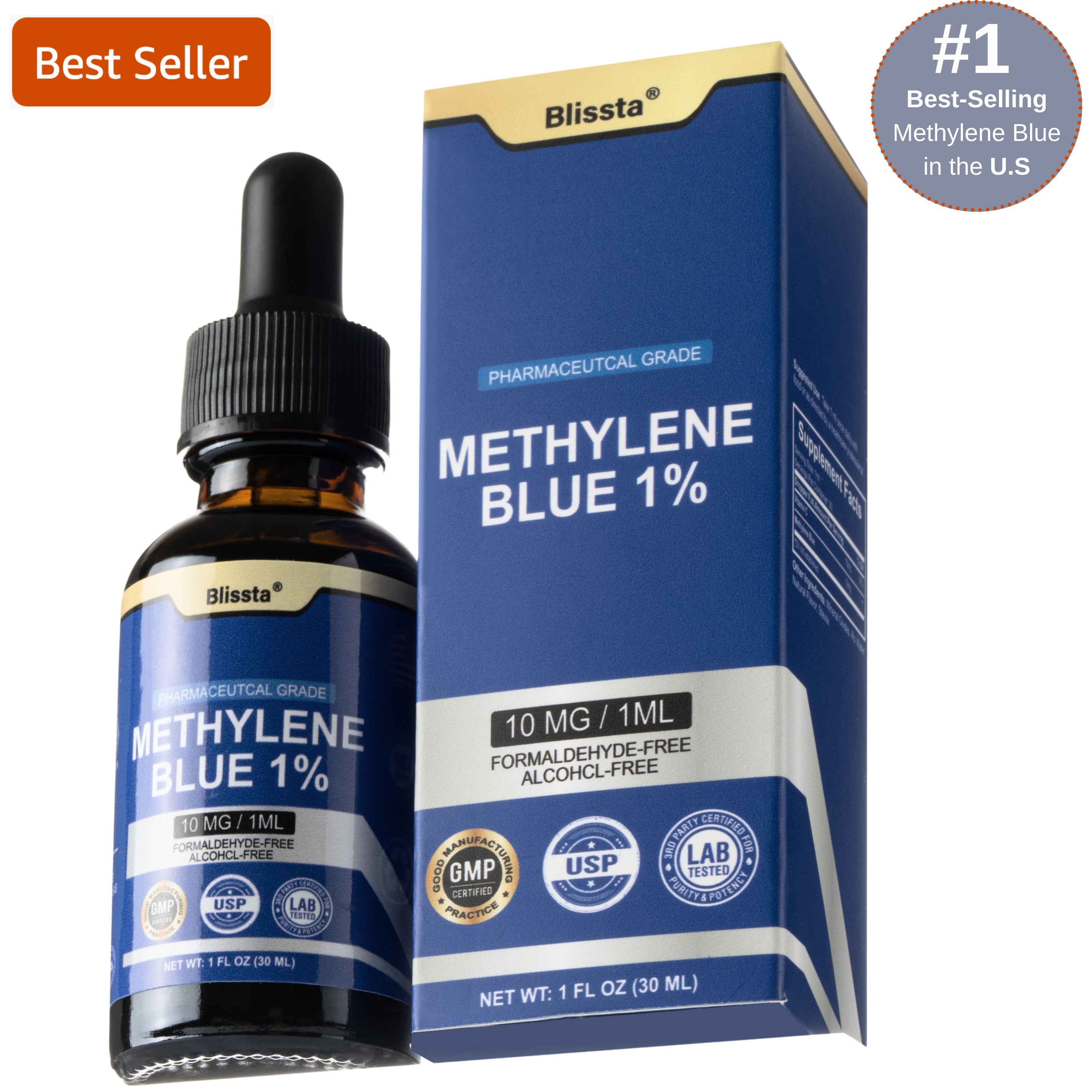 USP Grade - Methylene Blue – Blissta™ (TheElixir LLC). All rights reserved.